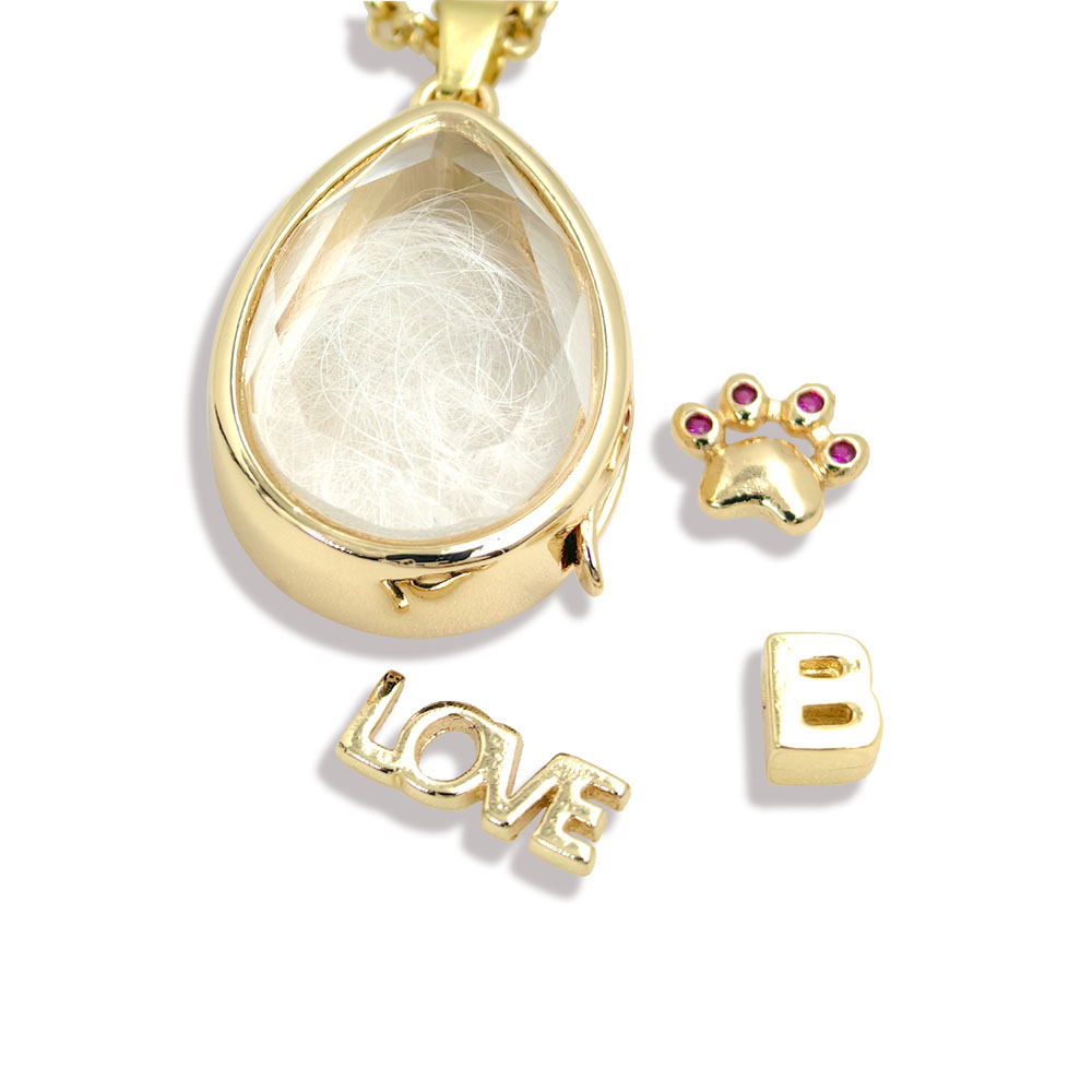 Teardrop Time Capsule Necklace – FurEver Custom