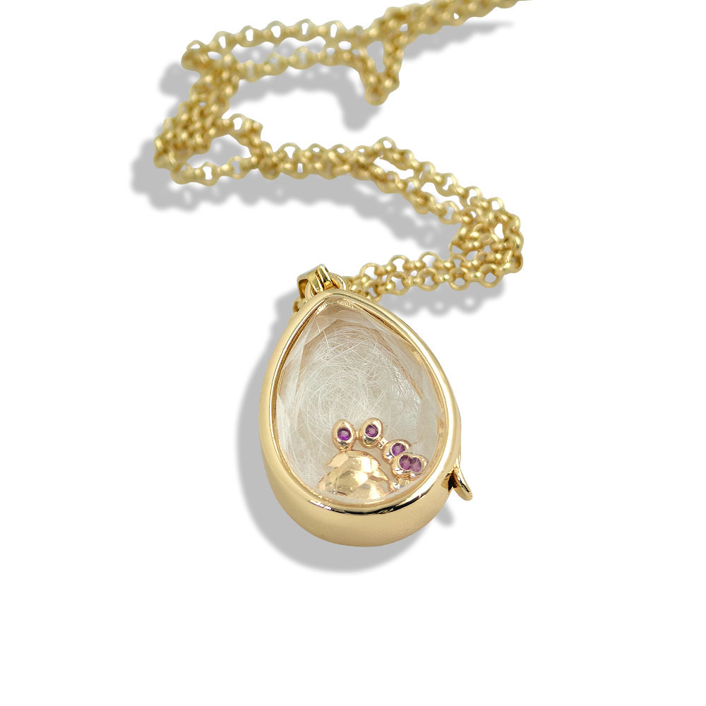 Teardrop Time Capsule Necklace – FurEver Custom